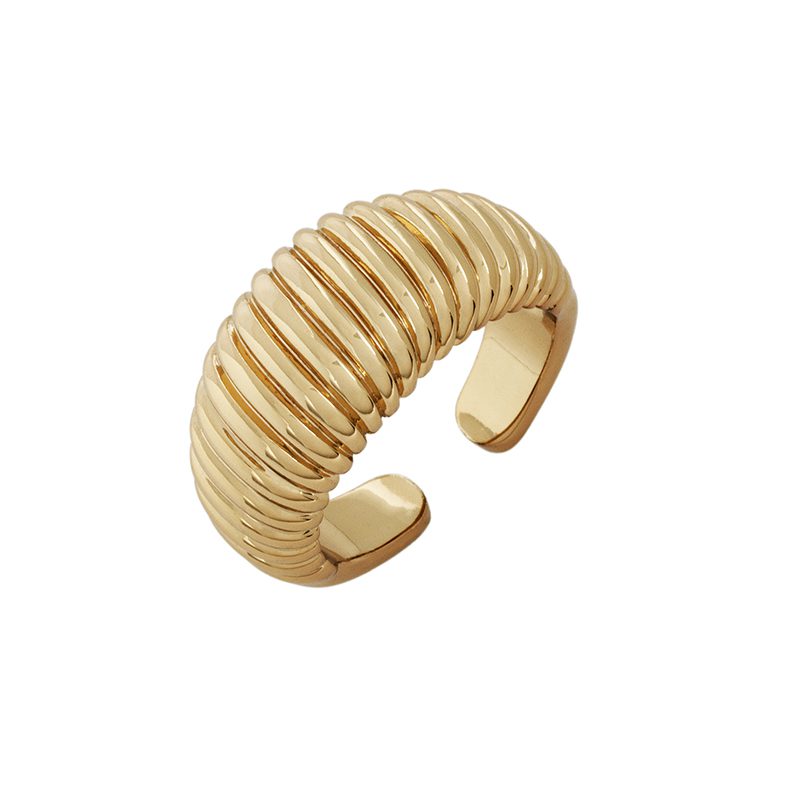 ANILLO CHAPADO ORO 18 KT RELIEVE – WATCH OUT